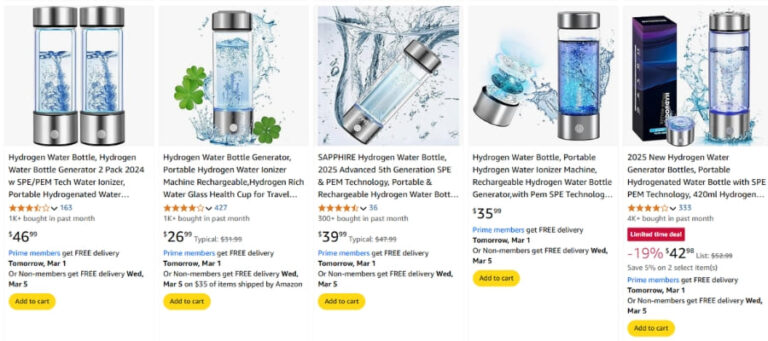 6 Best Hydrogen Water Bottles (2026) For High PPM & Reliability